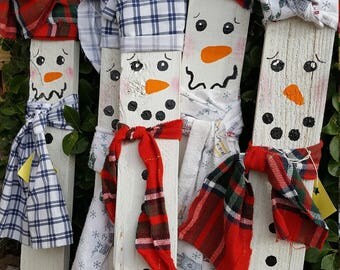 Pallet snowman | Etsy
