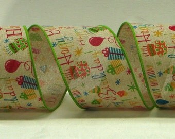 Happy birthday ribbon | Etsy