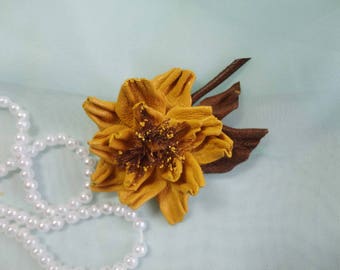 Leather brooch | Etsy