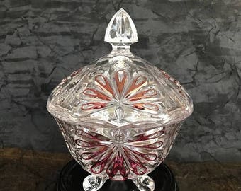 Crystal rose bowl | Etsy