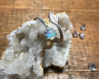 Genuine opal ring | Etsy