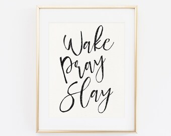 Wake pray slay | Etsy