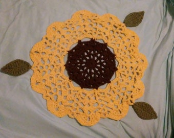 Crochet Sunflower Doily Pattern