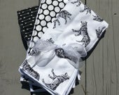 Beautiful Baby Burp Cloths and Bandana Bibs by Momaides on Etsy
