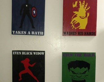 Superhero bathroom | Etsy