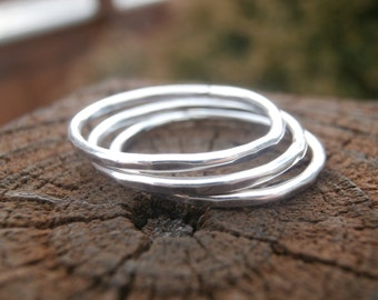 Custom Stack Rings Set Of 2 Stack Rings Sterling Silver