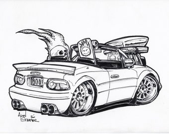 Miata art | Etsy