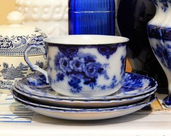 Flow blue tea cup | Etsy