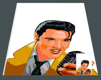 Elvis cross stitch | Etsy