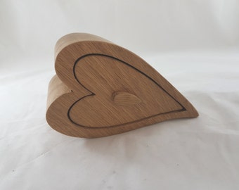 Wooden heart box | Etsy