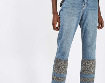 Rhinestone denim | Etsy