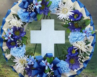 Cemetery wreath | Etsy