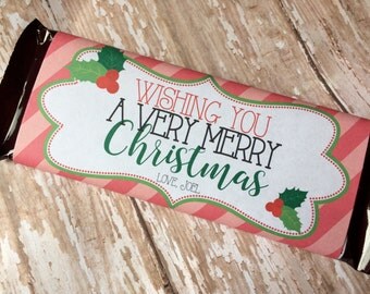 Items similar to candy bar wrapper -Christmas fudge family on Etsy