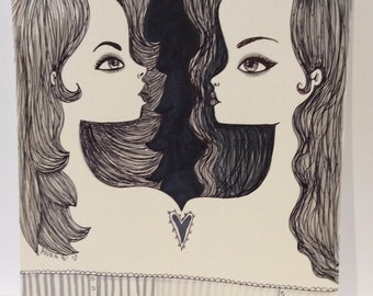 Ghost Girl Prismacolor Pencil Drawing