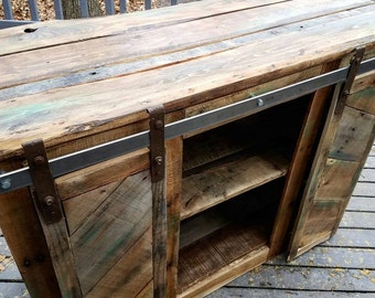 Barn door console | Etsy
