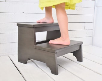 Wood foot stool | Etsy