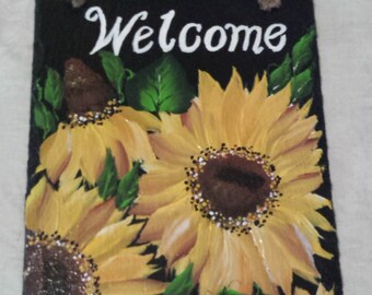 Slate welcome sign | Etsy