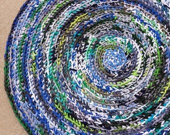 Round rag rug | Etsy