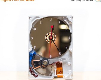 Desk clock from a recycled Computer hard drive HDD by ReComputing