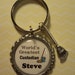 World's Greatest Custodian/Janitor key chain with charms