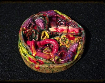 Zombie Autopsy Realistic Maggot Infested Necklace