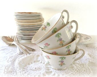 Gold rim tea cup | Etsy