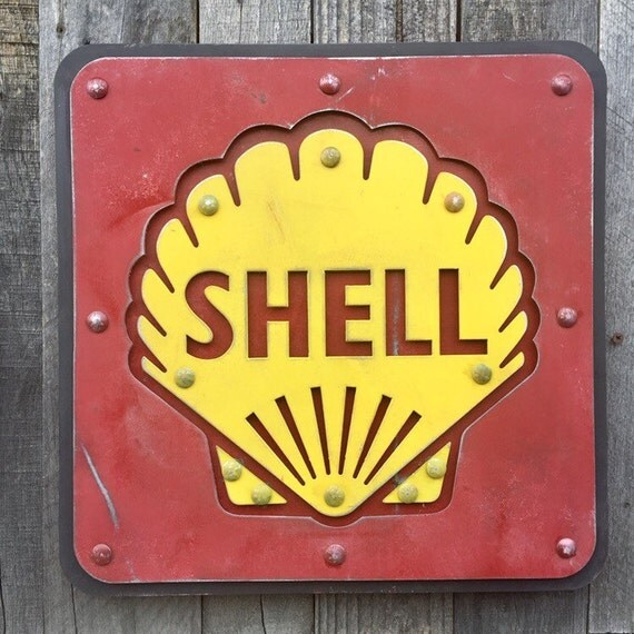 Retro Shell Gasoline Metal Sign