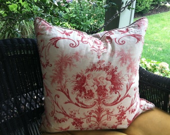 Red and white toile | Etsy