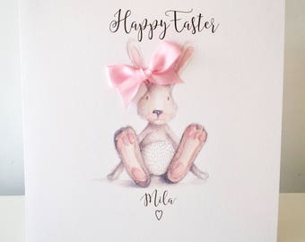 Easter Card Button Flower Paper Cut Flower Handmade