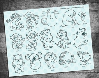 Hippo stamp | Etsy