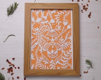 Animal papercut | Etsy