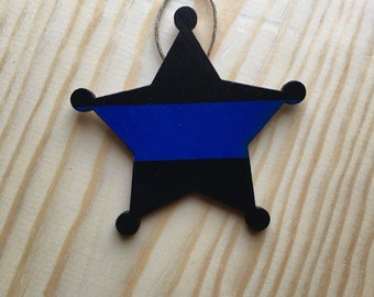 Thin blue line decor | Etsy