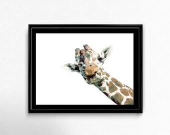 Geometric giraffe | Etsy