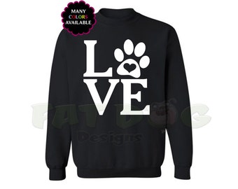 Paw print sweatshirt | Etsy