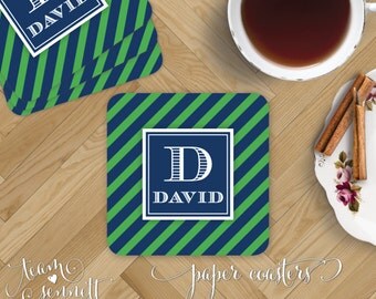 Autumn Leaves Paper Coasters Personalized Disposable Drink