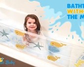 The FIRST Bathtub Splash Guard for Kids by TheSplashBaby on Etsy