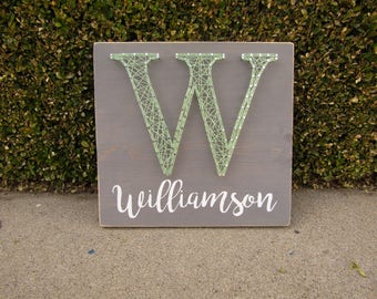 Monogram string art | Etsy