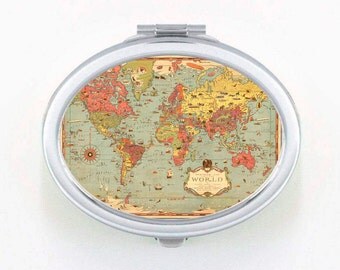 World map mirror | Etsy