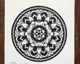 Dotwork mandala | Etsy