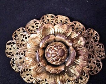 Flower belt buckle | Etsy