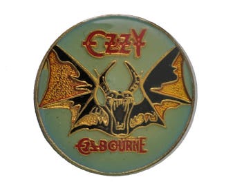 vintage DEF LEPPARD metal enamel pin NWoBHM Pyromania Rock