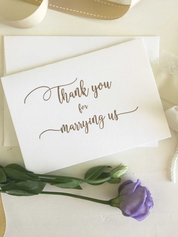 Officiant Gift Thank You For Marrying Us Wedding Officiant
