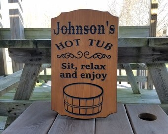 Hot tub signs | Etsy