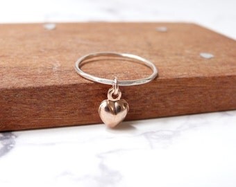 Dangle charm ring | Etsy