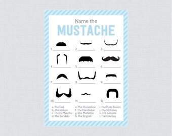 Mustache game | Etsy