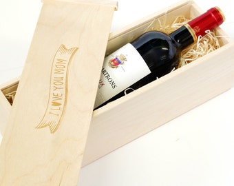 Wooden wine box | Etsy