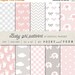 Baby Girl Digital Paper Its a girl patterns baby shower