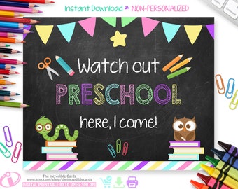 Preschool sign | Etsy
