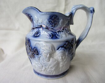 Flow blue pitcher | Etsy