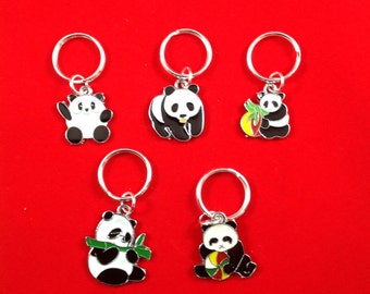 Panda keychain | Etsy